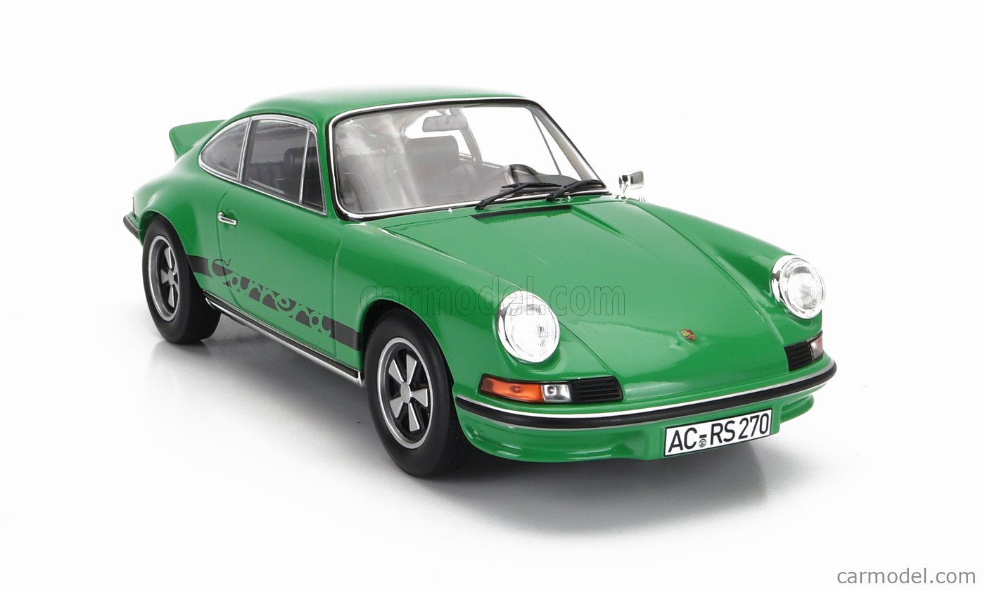 NOREV 187680 Scale 1/18 | PORSCHE 911 CARRERA RS 2.7 COUPE 1973 GREEN BLACK