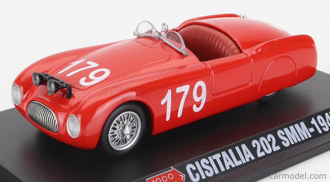 EDICOLA MMC007 Escala 1/43 | CISITALIA 202 SMM N 179 MILLE MIGLIA 1947 RED
