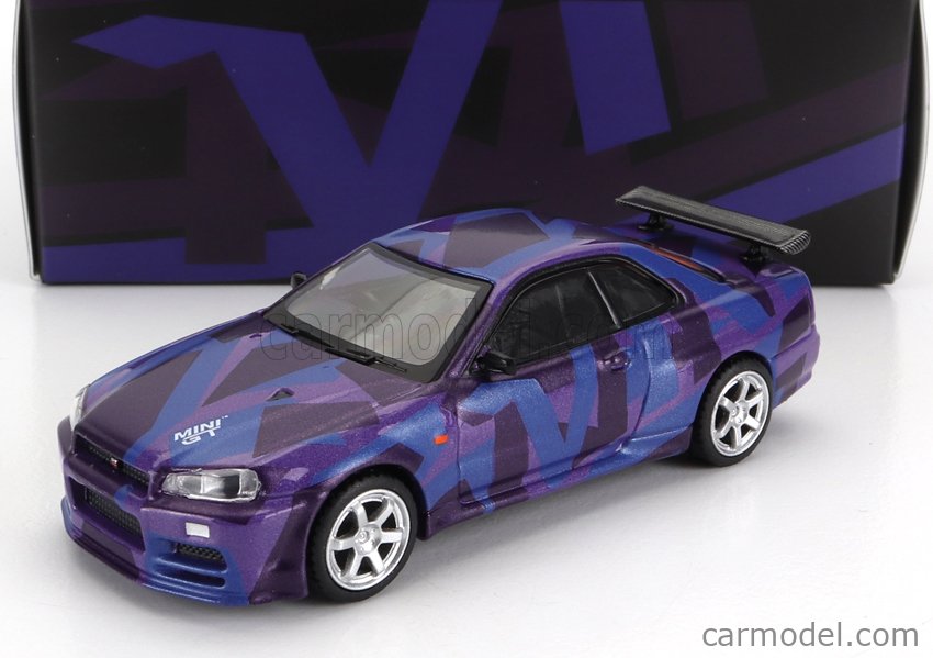 MINI-GT MGT00446-R Scale 1/64 | NISSAN SKYLINE GT-R (R34) V-SPECII MINI ...