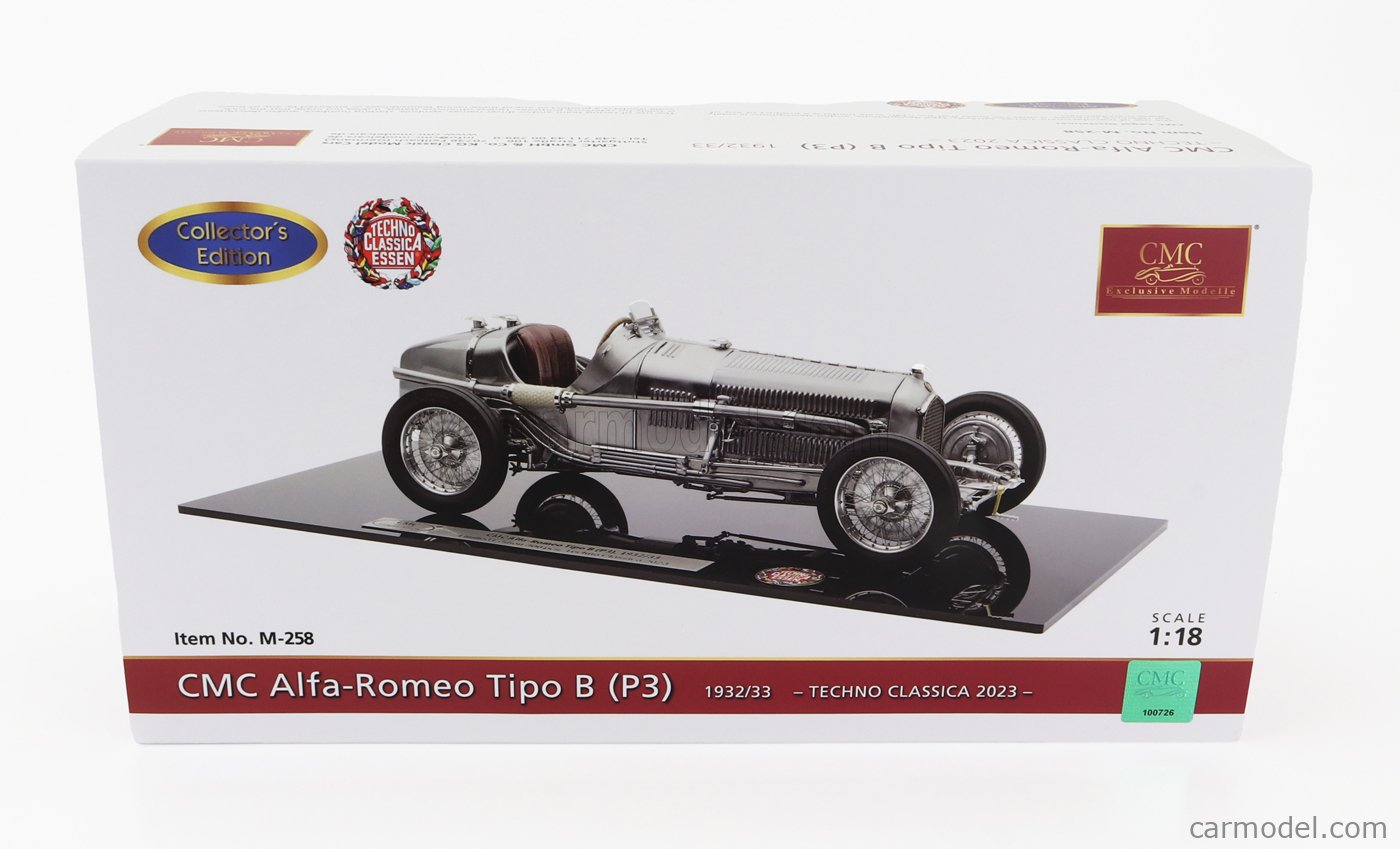 CMC M258 Scale 1/18 | ALFA ROMEO P3 1933 - CLEAR FINISH TECHNO CLASSICA ...