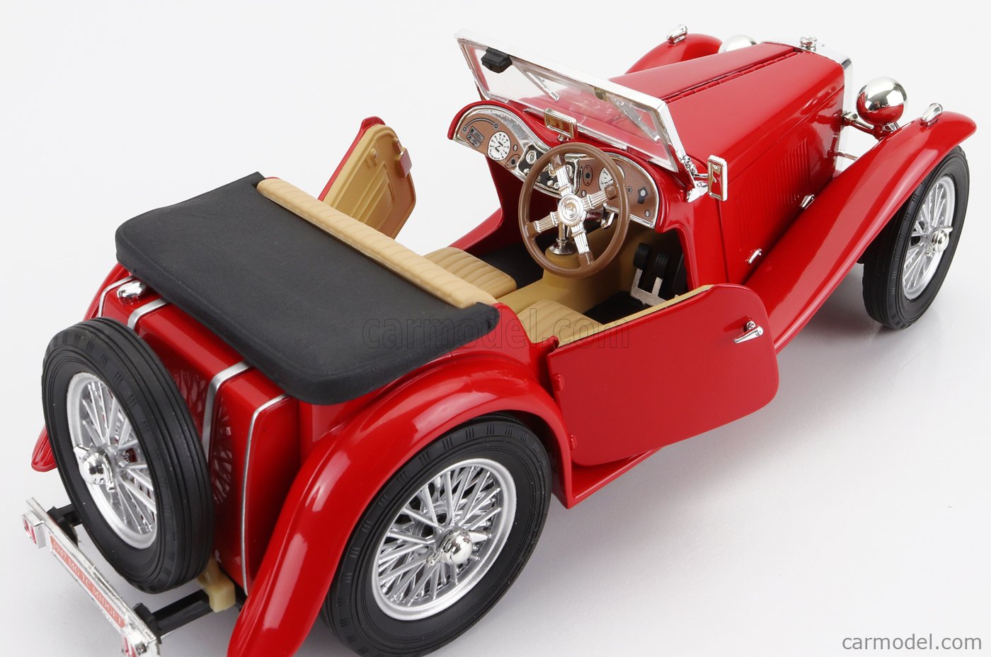 LUCKY-DIECAST LCD92468R Scale 1/18 | MG TC MIDGET SPIDER 1947 RED BLACK