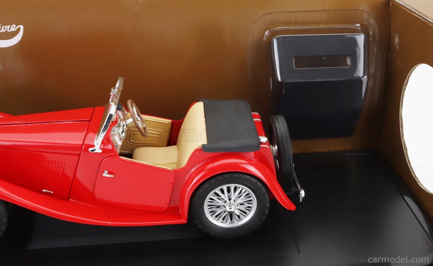 LUCKY-DIECAST LCD92468R Scale 1/18 | MG TC MIDGET SPIDER 1947 RED BLACK