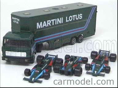 POLITOYS POLISTIL RJ Scale 1/55 | LOTUS TRUCK FIAT + 3 LOTUS 80 MARTINI ...