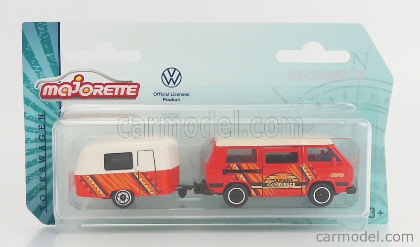 MAJORETTE 212055007 Scale 1/64 | VOLKSWAGEN T3 MINIBUS WITH ROULOTTE ...