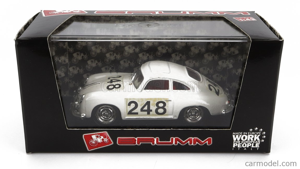 BRUMM R120 Scala 1/43 | PORSCHE 356 N 248 MILLE MIGLIA 1952 WHITE