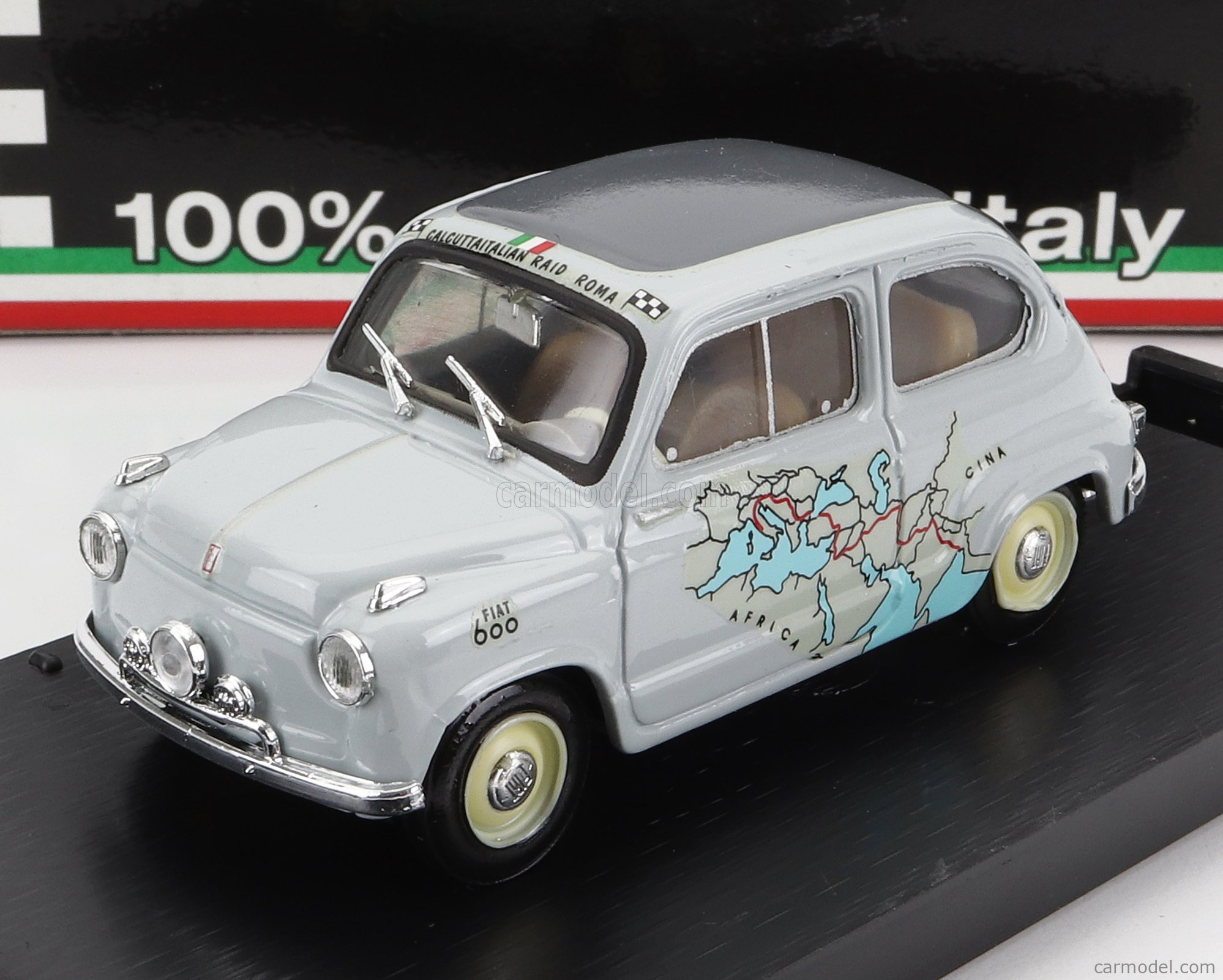 BRUMM R443 Echelle 1/43 | FIAT 600 RALLY RAID ROMA-CALCUTTA 1955 13 ...
