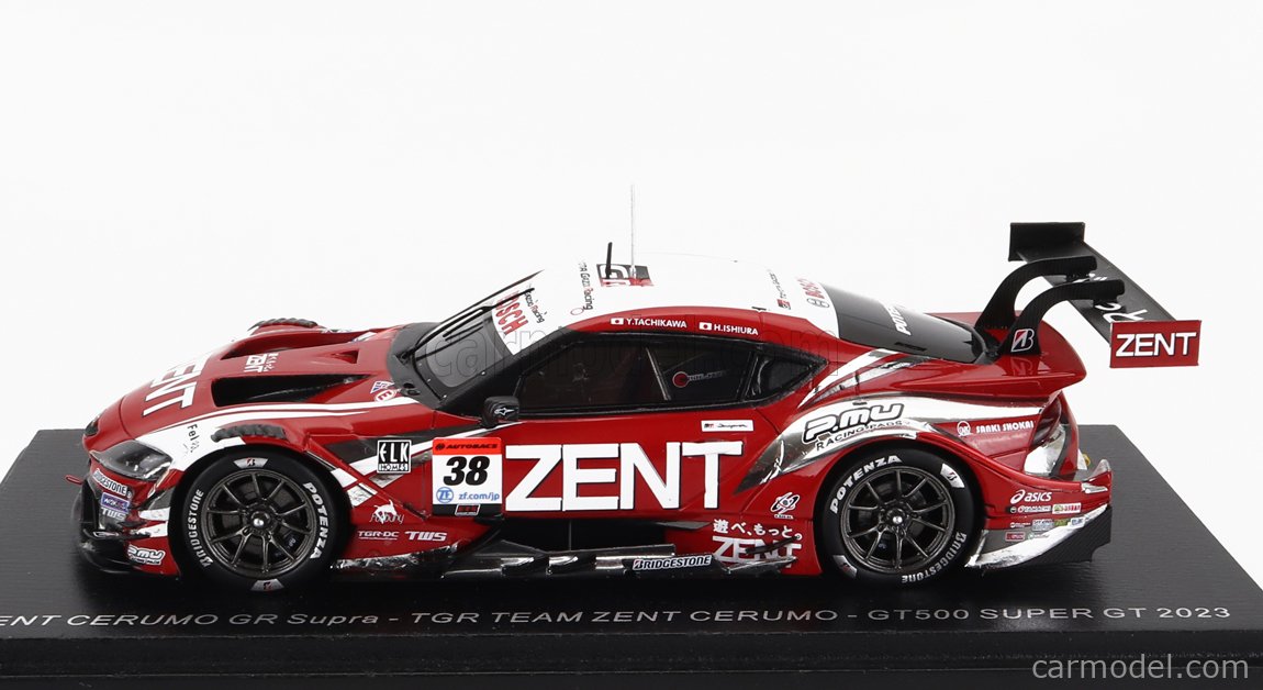 SPARK-MODEL SGT062 Scale 1/43 | TOYOTA GR SUPRA TEAM TGR ZENT CERUMO N 38 GT500 CLASS SUPER GT ...