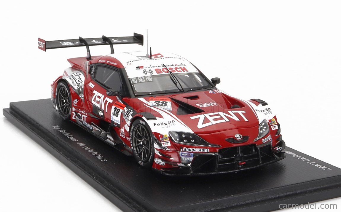 SPARK-MODEL SGT062 Scale 1/43 | TOYOTA GR SUPRA TEAM TGR ZENT CERUMO N 38 GT500 CLASS SUPER GT ...