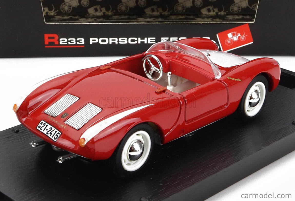 BRUMM R233-01 Scale 1/43 | PORSCHE 550 RS 1954 RED WHITE