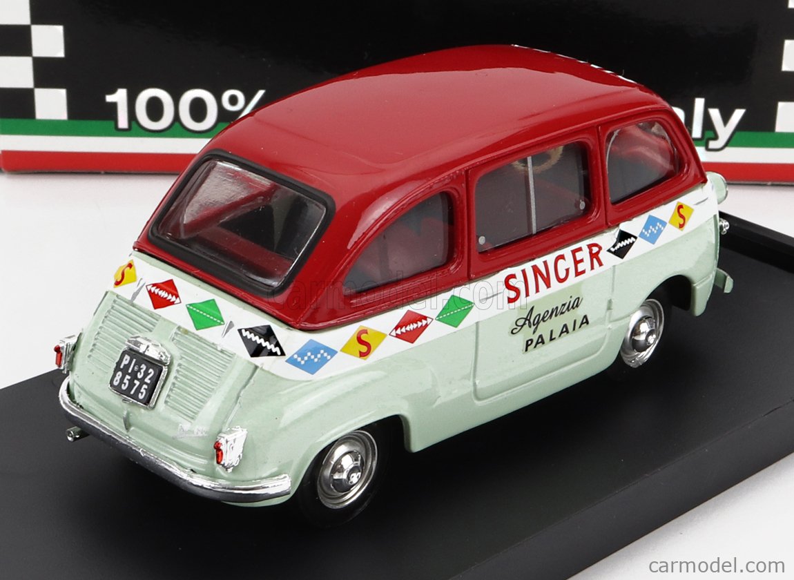 BRUMM R399 Scala 1/43 | FIAT 600 MULTIPLA AGENZIA SINGER PALAIA 1956 ...