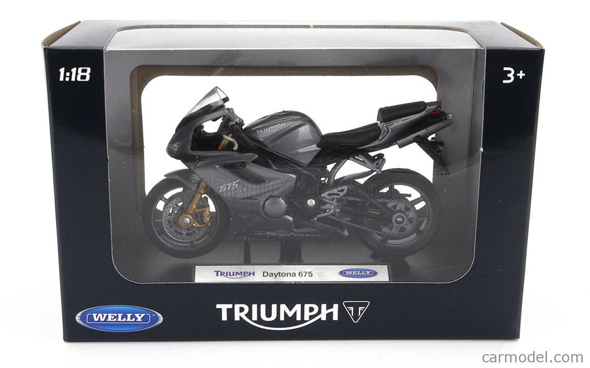 WELLY WE12822-19660 Scale 1/18 | TRIUMPH DAYTONA 675 2016 GREY