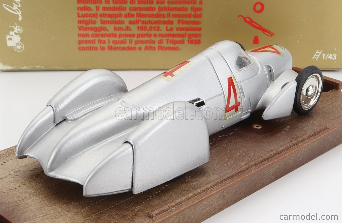 BRUMM R108-OLD Echelle 1/43 | AUTO UNION TYPE B N 4 REKORDWAGEN 1937 H ...
