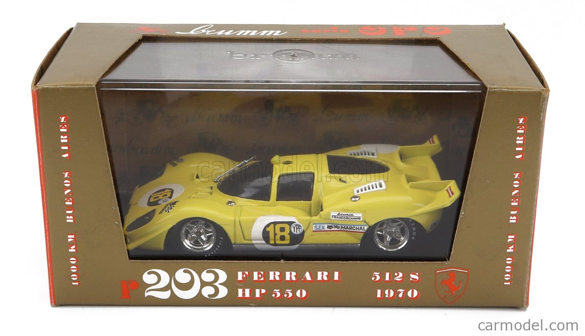 BRUMM R203-OLD Scala 1/43 | FERRARI 512S N 18 1000km BUENOS AIRES 1970 ...