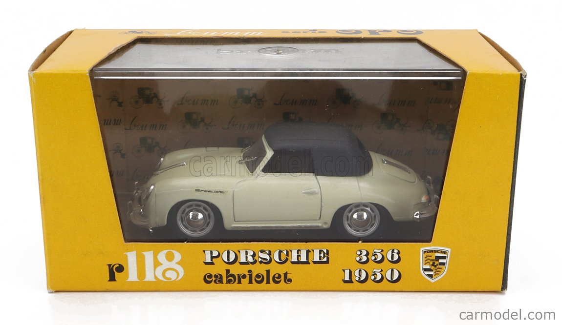 BRUMM R118-OLD Scala 1/43 | PORSCHE 356 SPIDER CLOSED RHD 1950 IVORY