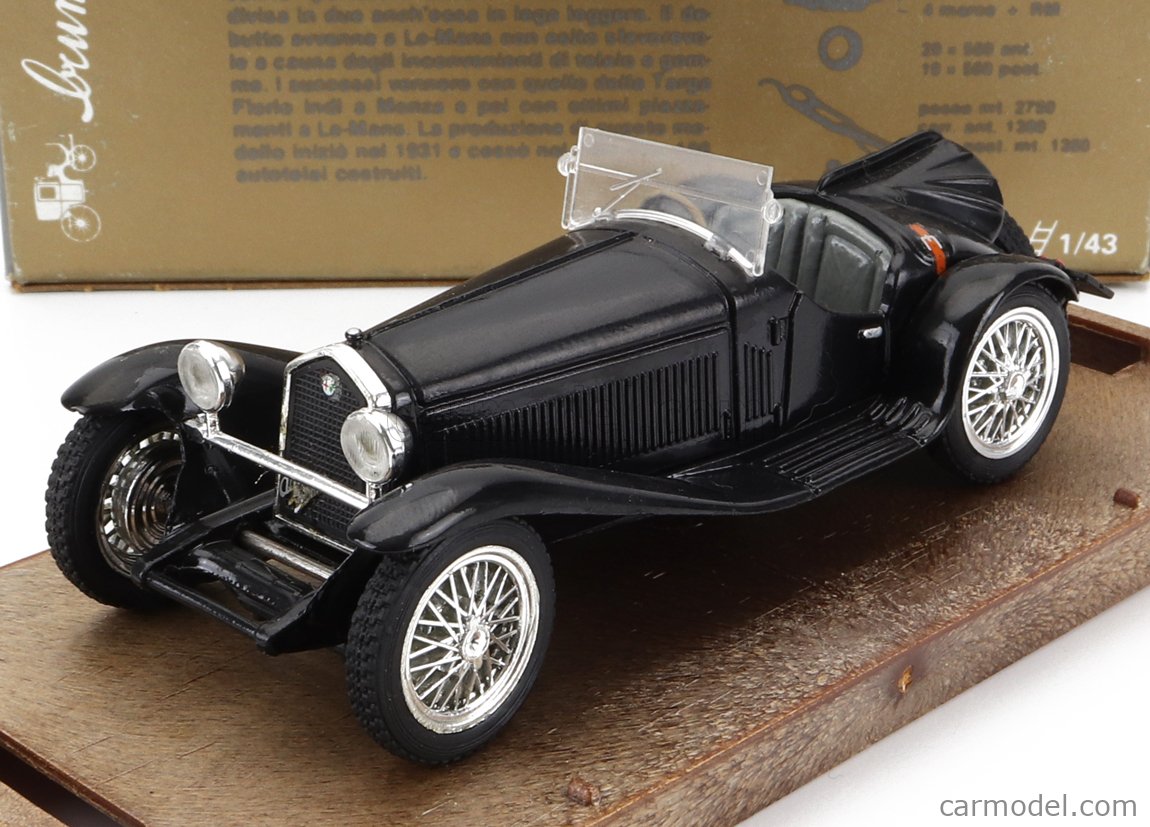 BRUMM R077-BIS Scale 1/43 | ALFA ROMEO 2300 SPIDER 1931 BLACK