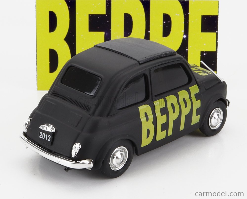 BRUMM BR027 Scale 1/43 | FIAT 500 BEPPE - ORA BASTA TUTTI A CASA! BLACK