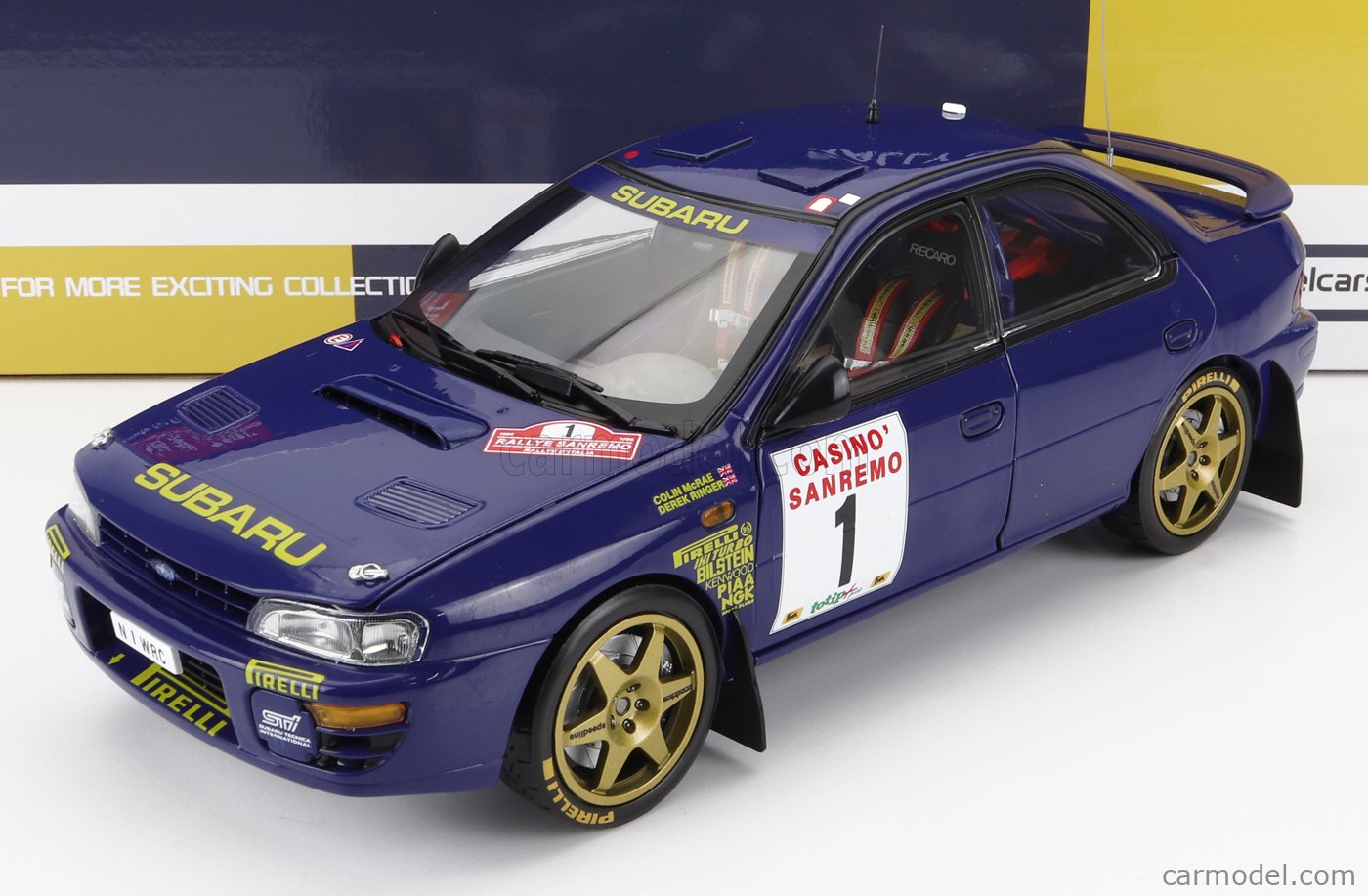 SUN-STAR 05524 Scale 1/18 | SUBARU IMPREZA 555 N 1 WINNER RALLY SANREMO ...