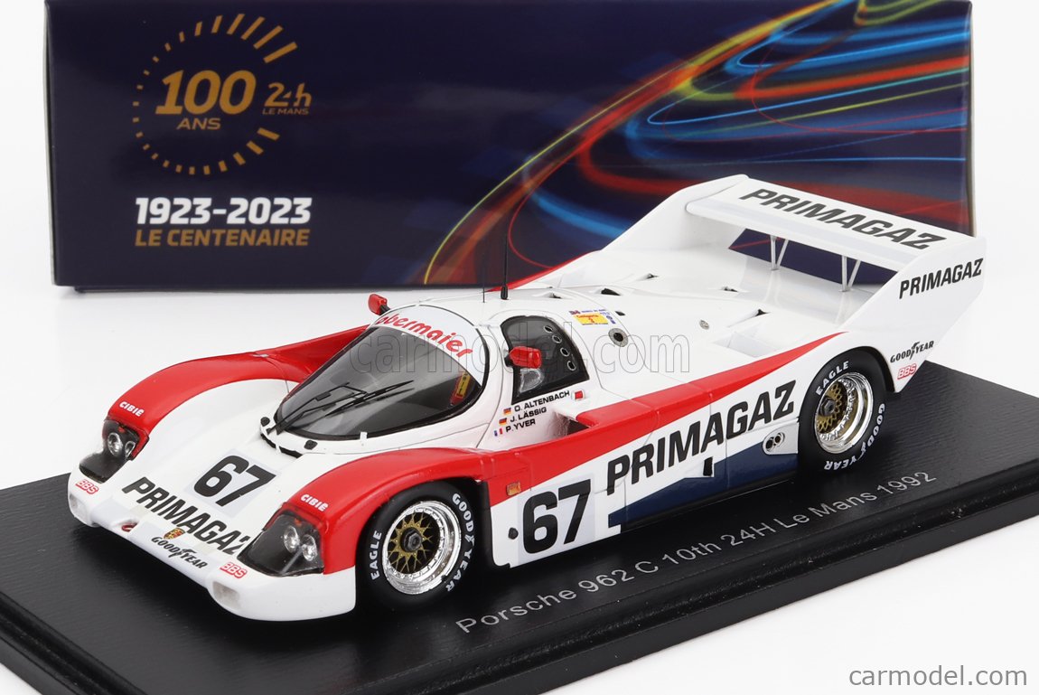 SPARK-MODEL S9892 Scale 1/43 | PORSCHE 962C 3.0L TURBO TEAM OBERMAIER RACING N 67 24h LE MANS ...