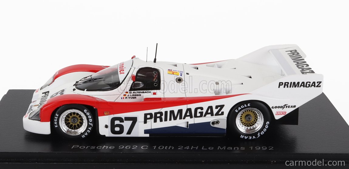 SPARK-MODEL S9892 Scale 1/43 | PORSCHE 962C 3.0L TURBO TEAM OBERMAIER RACING N 67 24h LE MANS ...