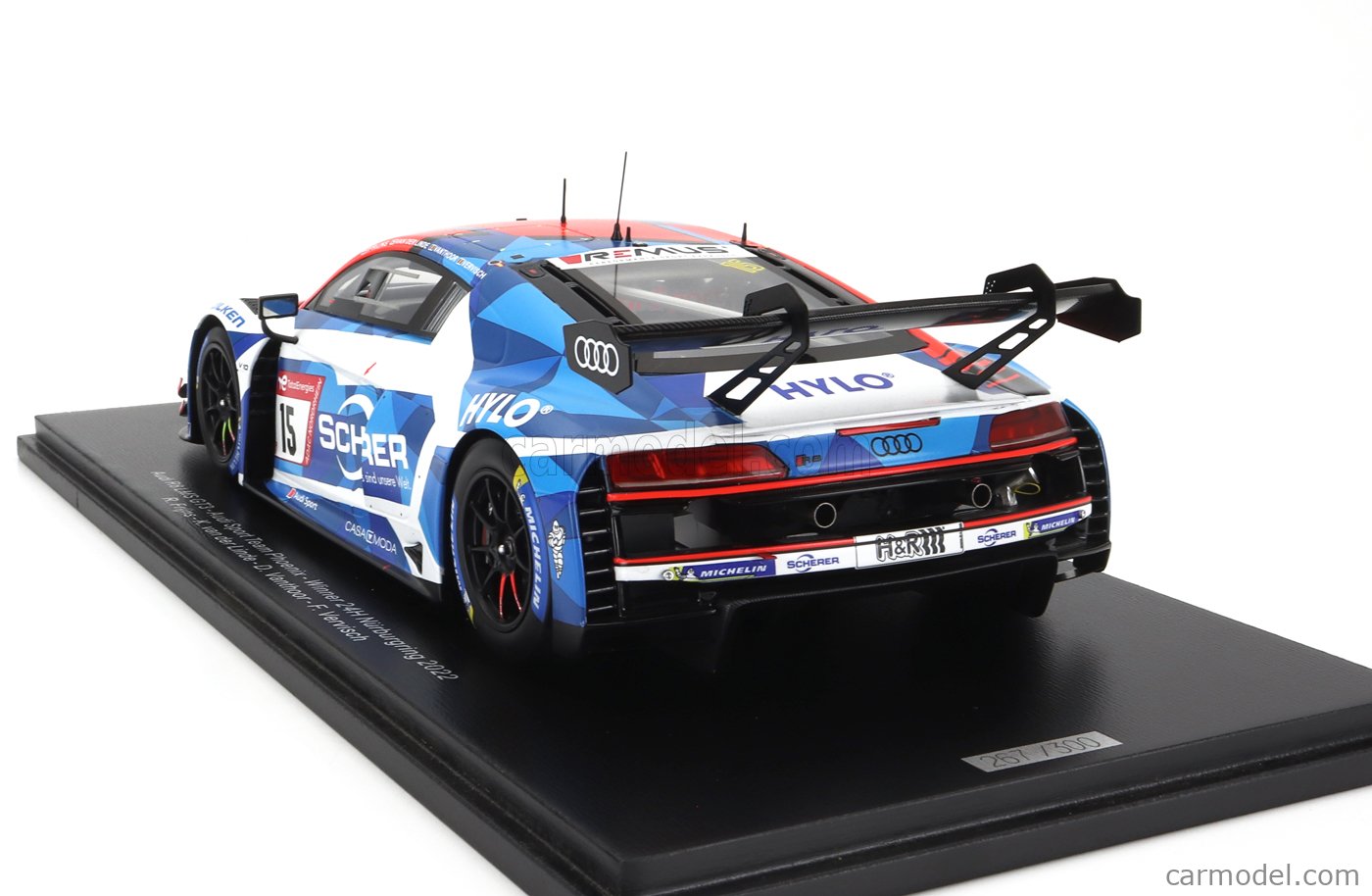 SPARK-MODEL 18SG061 Scale 1/18 | AUDI R8 LMS GT3 TEAM AUDI SPORT PHOENIX N 15 WINNER 24h ...