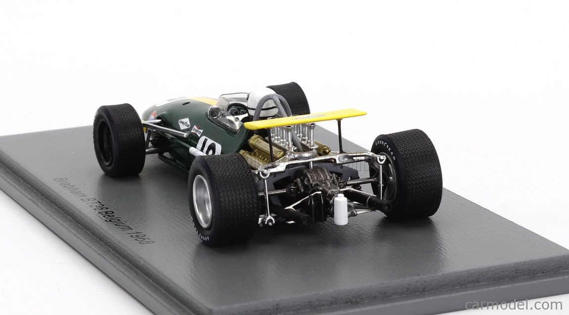 SPARK-MODEL S8311 Scale 1/43 | BRABHAM F1 BT26 N 18 BELGIUM GP 1968 JACK BRABHAM GREEN YELLOW