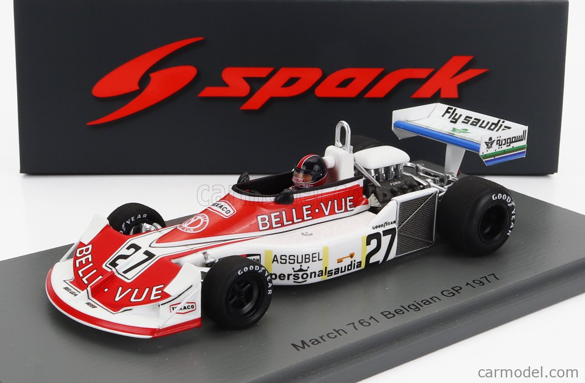 SPARK-MODEL S7274 Scale 1/43 | MARCH F1 761 N 27 BELGIUM GP 1977 ...