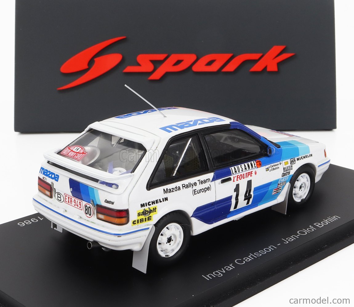 SPARK-MODEL S6230 Echelle 1/43 | MAZDA 323 TEAM MAZDA RALLY EUROPE ...