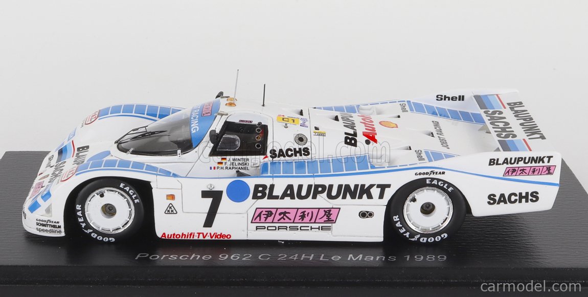SPARK-MODEL S9877 Scale 1/43 | PORSCHE 962C 3.0L TURBO V6 TEAM JOEST RACING N 7 24h LE MANS 1989 ...