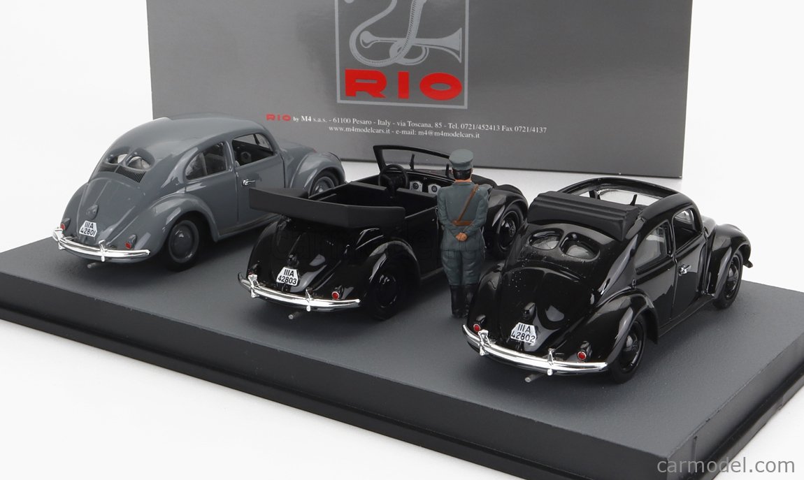 RIO-MODELS 4217/2P Scale 1/43 | VOLKSWAGEN SET 3X BEETLE KAFER KDF ...