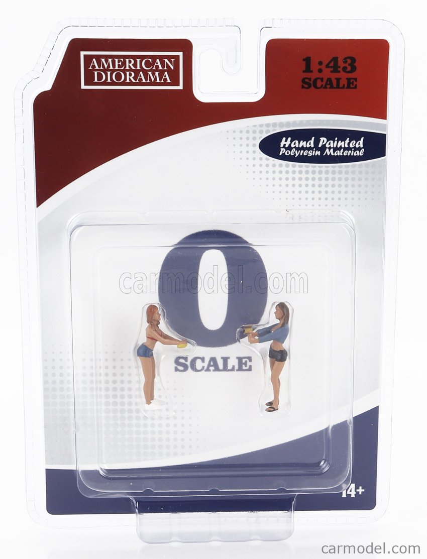 AMERICAN DIORAMA 38356 Scale 1/43 | FIGURES SET 2X CAR WASH GIRLS ...