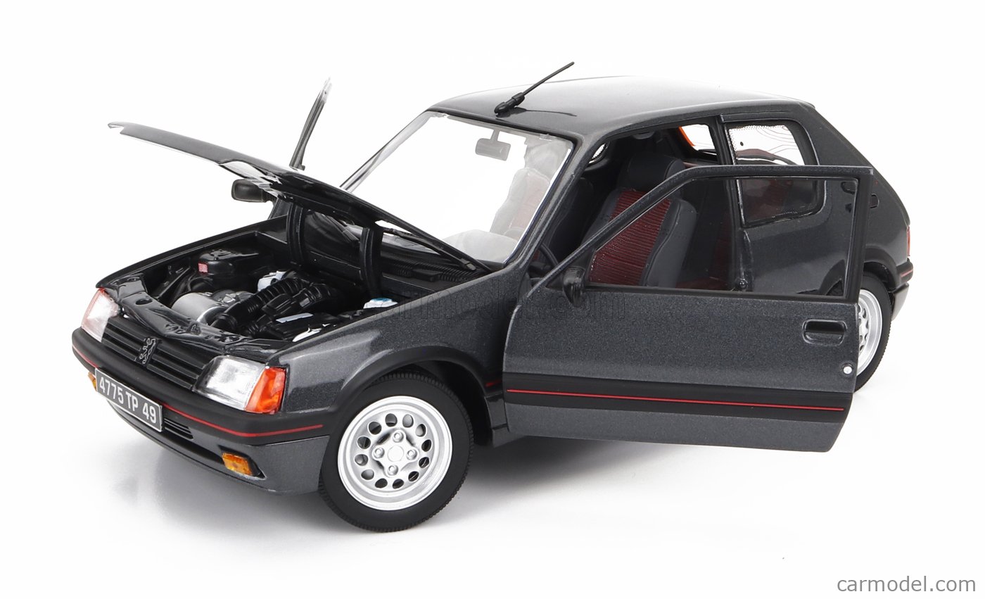 NOREV 184845 Escala 1/18 | PEUGEOT 205 1.6 GTI 1988 GRAPHITE GREY