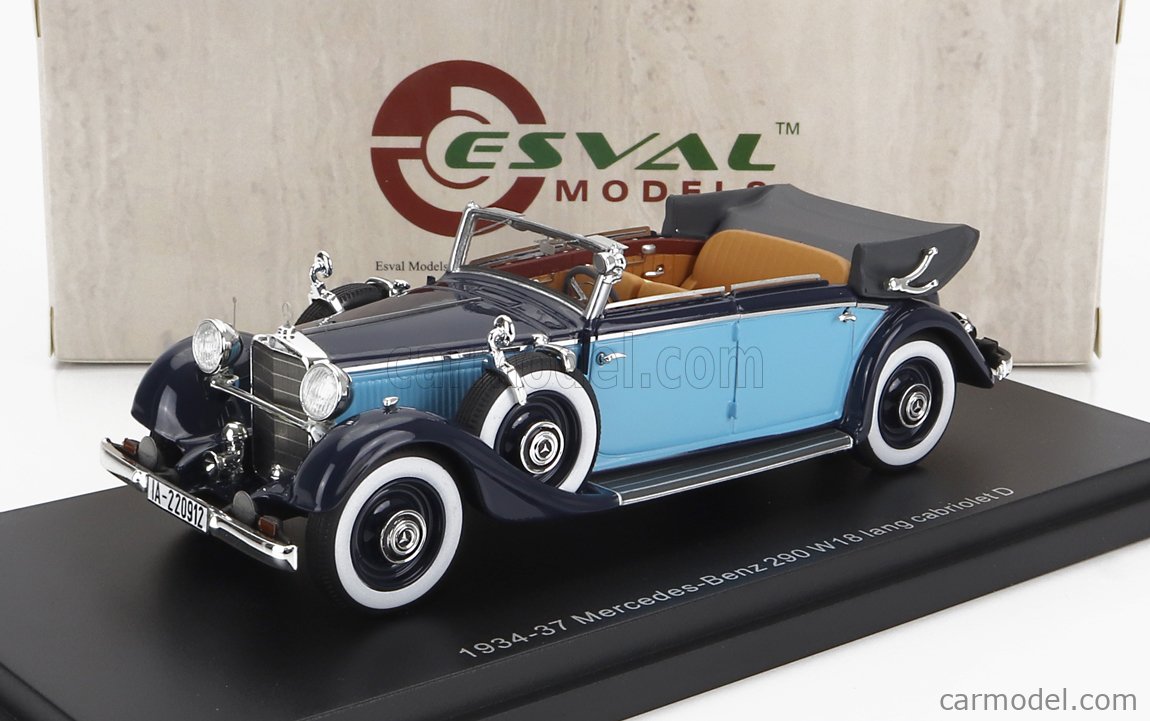 ESVAL MODEL EMEU43043C Scale 1/43 | MERCEDES BENZ 290 W18 D PASSO LUNGO CABRIOLET OPEN 1933 2 ...