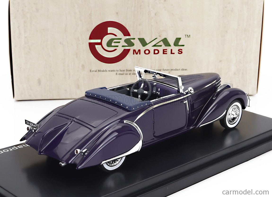 ESVAL MODEL EMEU43030A Scala 1/43 | DELAGE D8-85 CLABOT ROADSTER HENRI ...