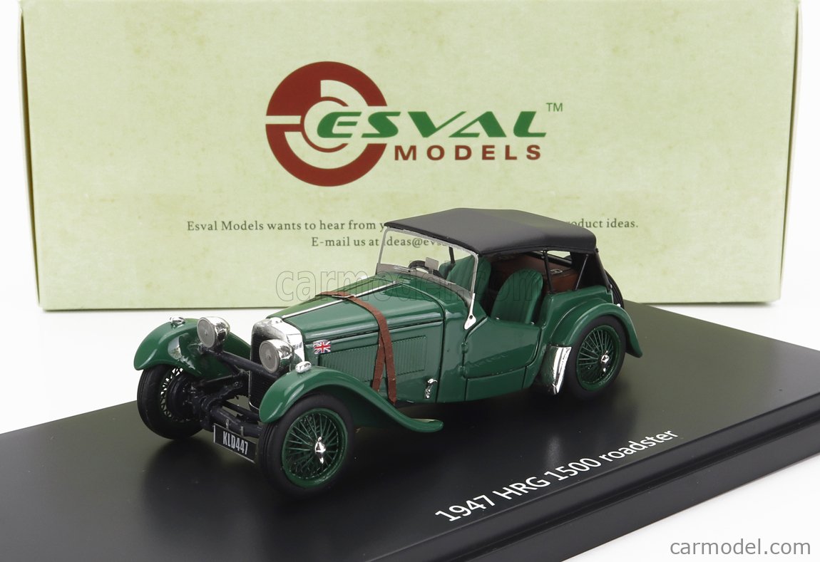 ESVAL MODEL EMUS43040D Scale 1/43 | HRG 1500 SPORT ROADSTER CLOSED 1947 ...