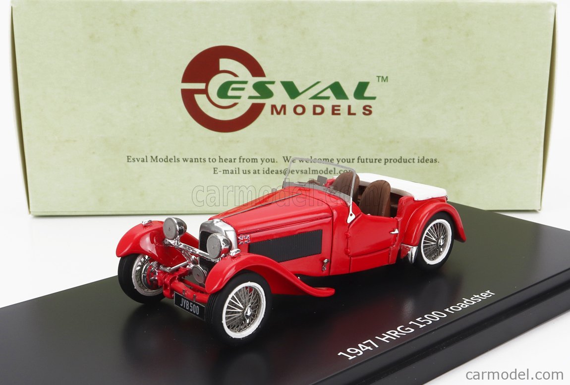ESVAL MODEL EMUS43040C Scale 1/43 | HRG 1500 SPORT ROADSTER OPEN 1947 RED
