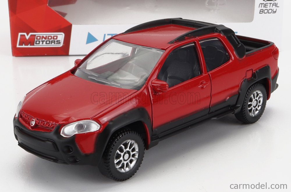 MONDOMOTORS MM53140 Scale 1/43 | FIAT STRADA PICK-UP 2011 RED BLACK