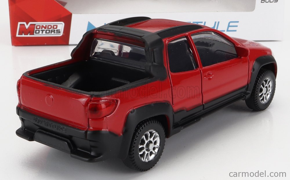 MONDOMOTORS MM53140 Scale 1/43 | FIAT STRADA PICK-UP 2011 RED BLACK