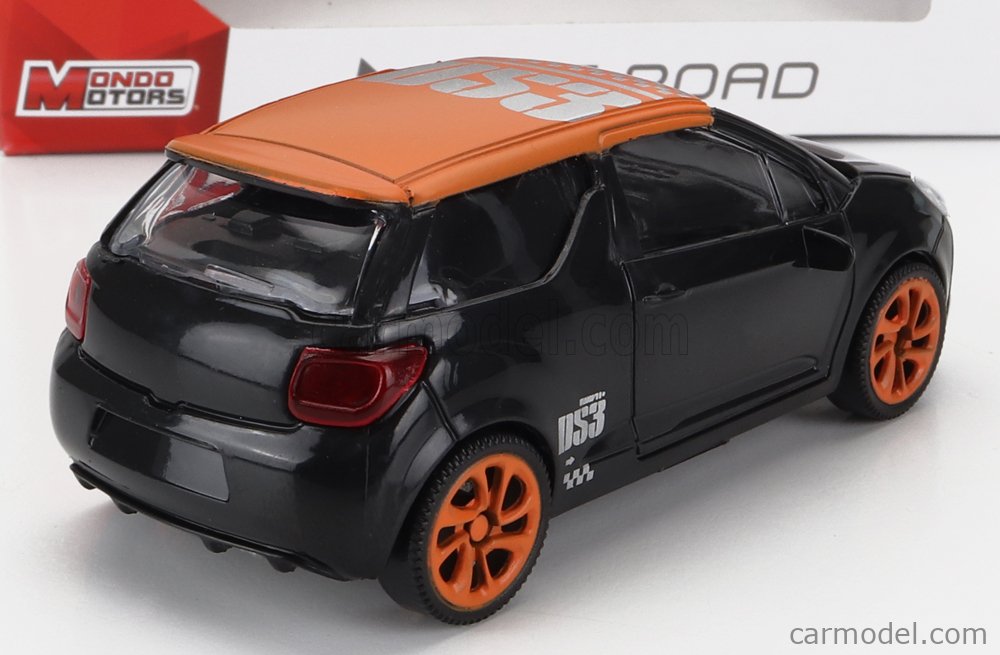 MONDOMOTORS MM53190 Scale 1/43 | CITROEN DS3 2013 BLACK ORANGE