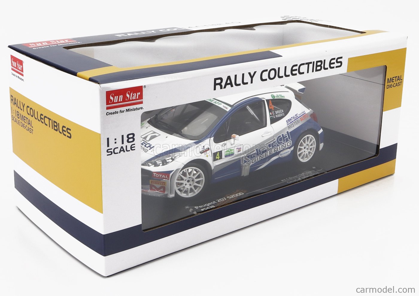 SUN-STAR 05438 Scale 1/18 | PEUGEOT 207 S2000 N 4 RALLY CIRCUIT OF ...