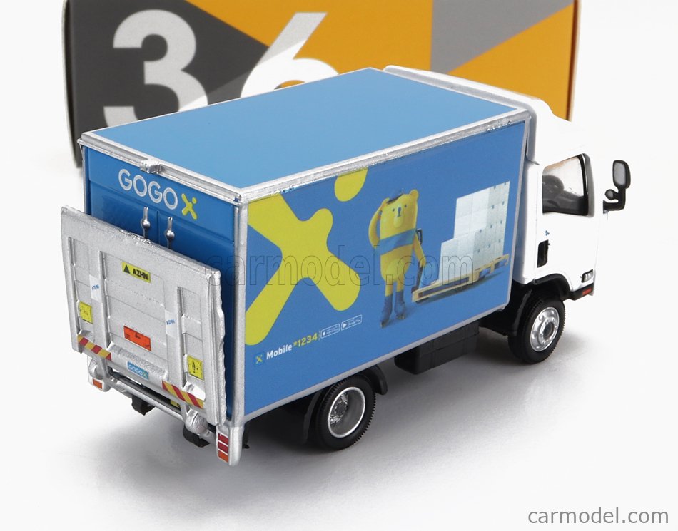 TINY TOYS ATC64799 Scale 1/64 | ISUZU N-SERIES GOGOVAN BEAR 2010 WHITE BLUE