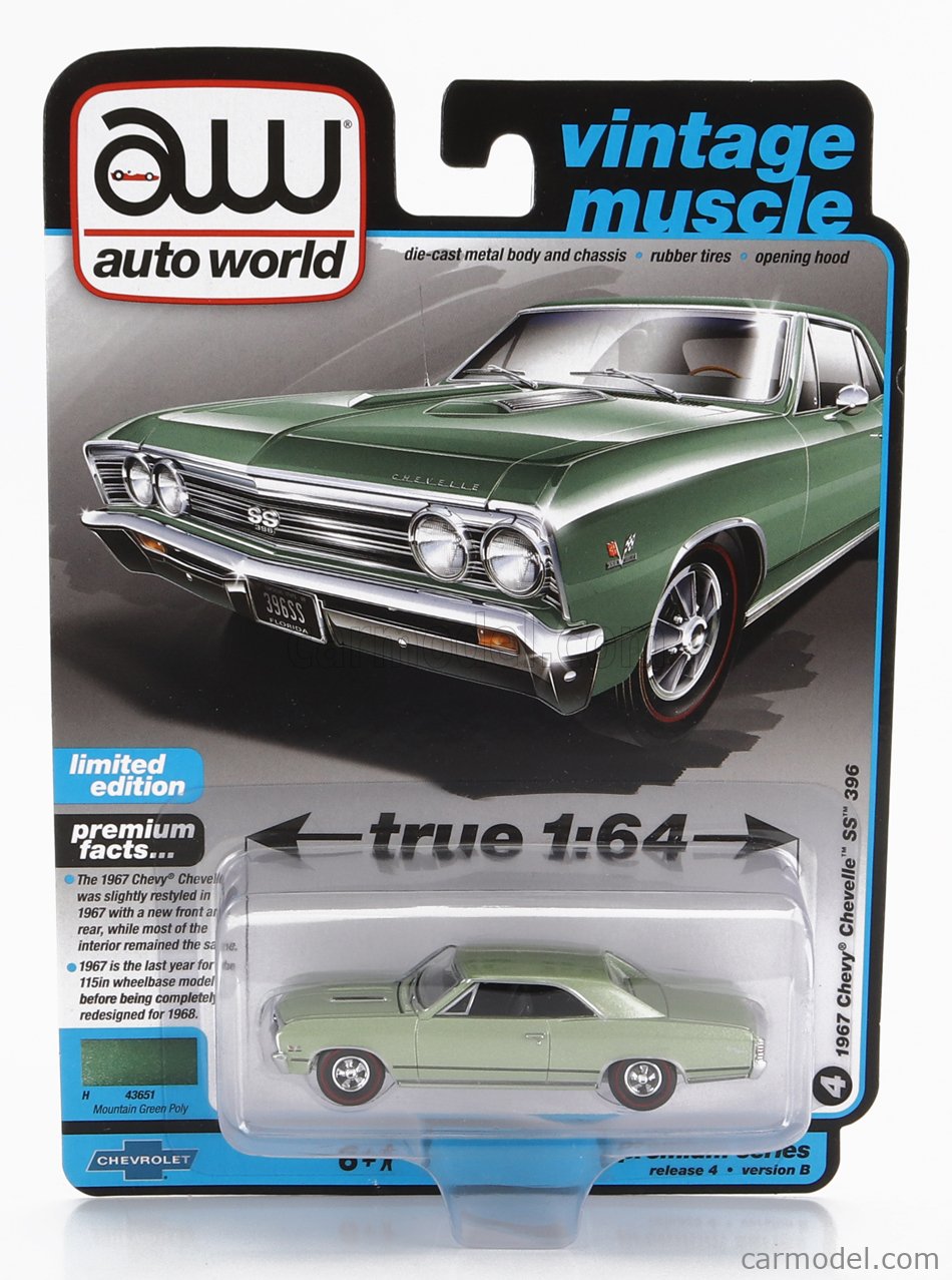 AUTOWORLD AWSP116B-64382 Scale 1/64 | CHEVROLET CHEVELLE SS COUPE 1967 ...