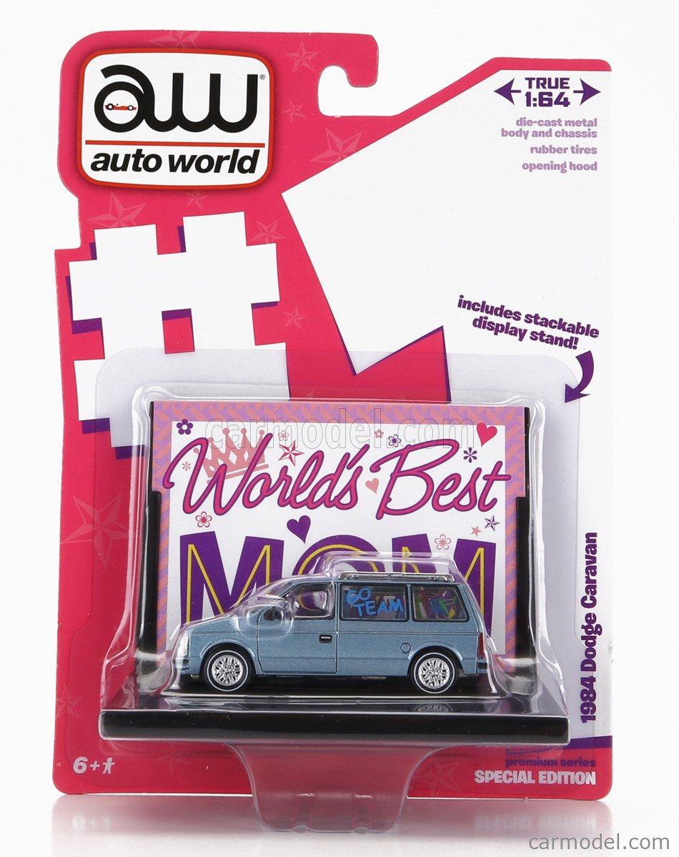 AUTOWORLD AWAC017DODGE Scale 1/64 | DODGE MINIVAN CARAVAN 1984 LIGHT BLUE