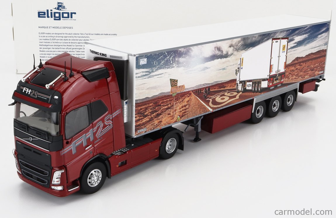 ELIGOR 117718 Scale 1/43 | VOLVO FH4 750 TRUCK SEMI-FRIGO ROUTE 66 GT ...
