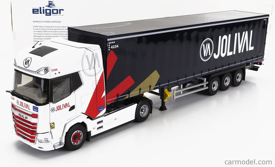 ELIGOR 117583 Scala 1/43 | DAF XG TRUCK TELONATO JOLIVAL TRANSPORTS ...