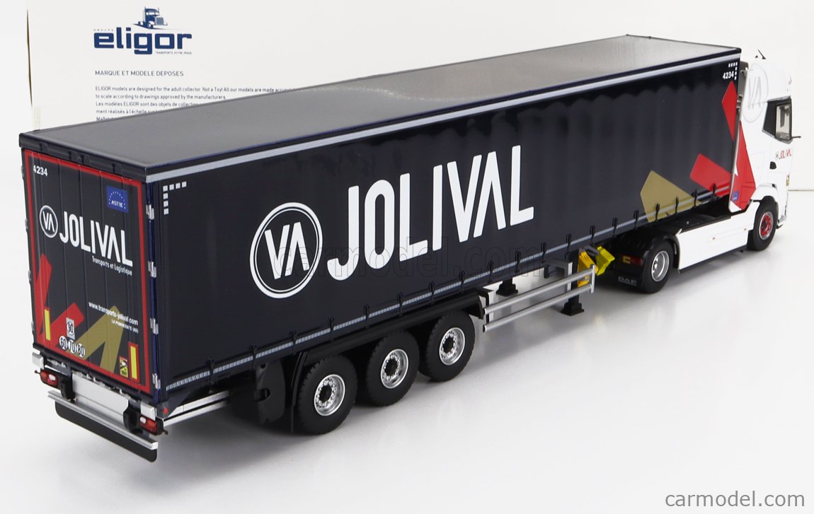 ELIGOR 117583 Echelle 1/43 | DAF XG TRUCK TELONATO JOLIVAL TRANSPORTS ...