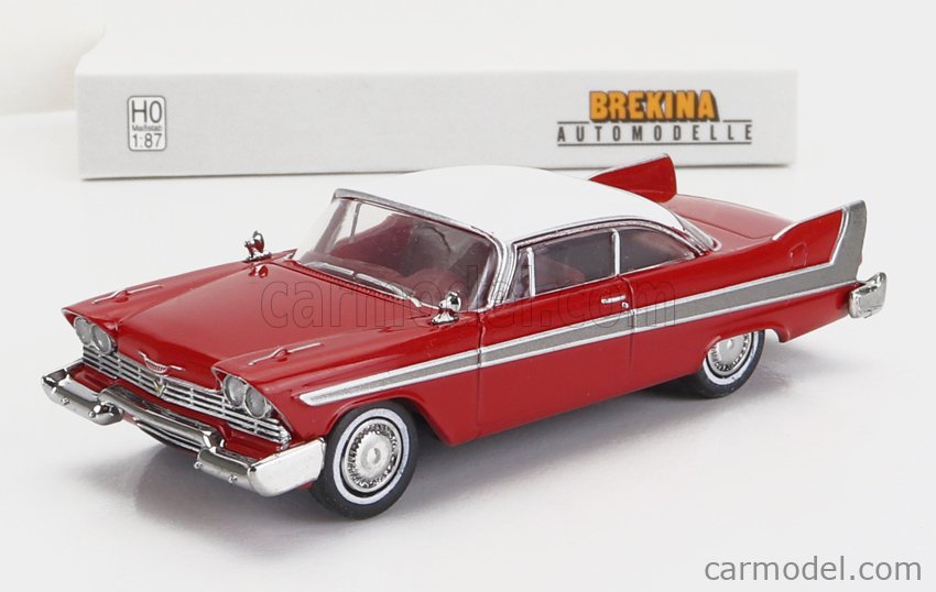 BREKINA PLAST BRE19675 Scale 1/87 | PLYMOUTH FURY 1958 RED WHITE