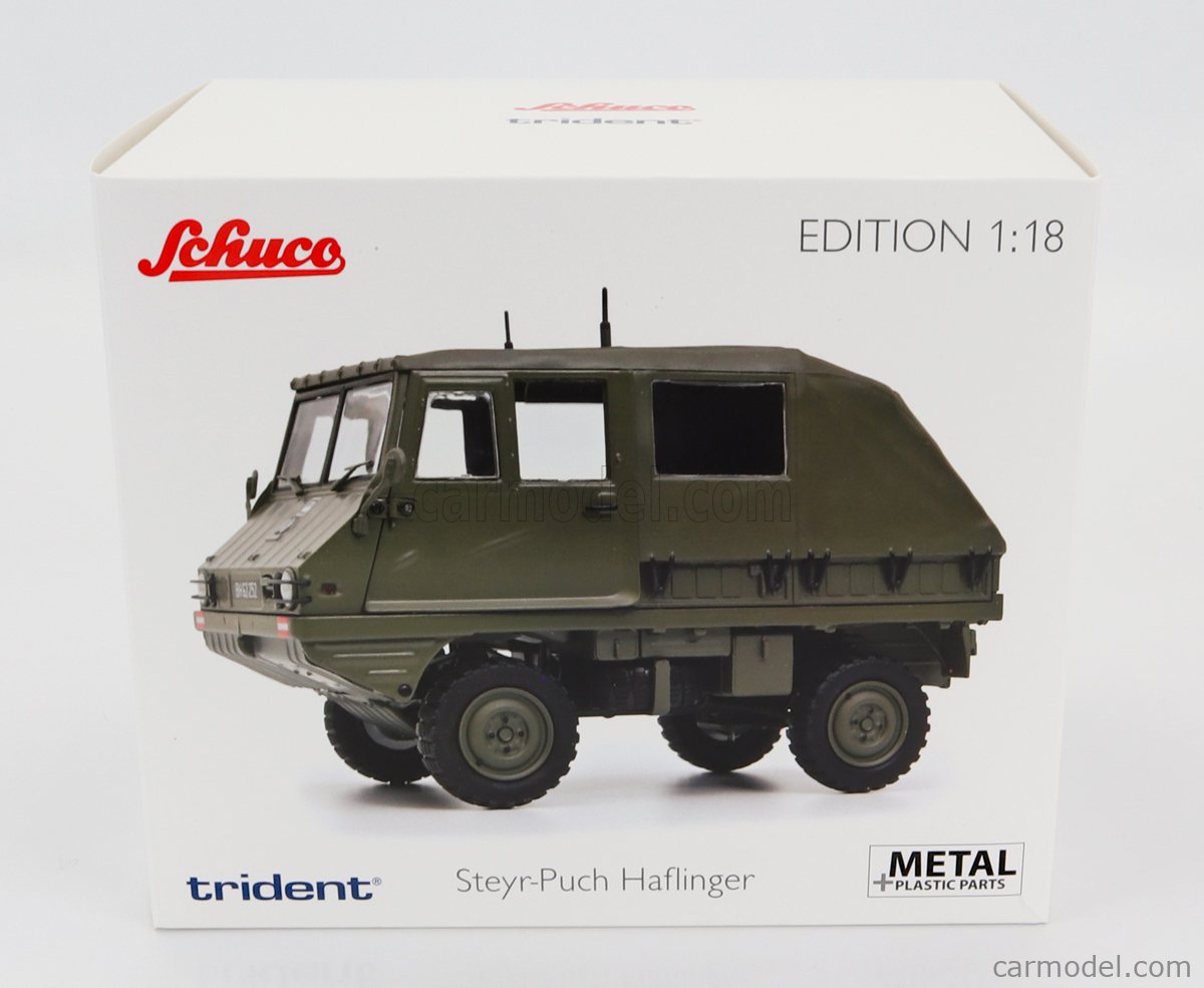 SCHUCO 450044100 Scala 1/18 | STEYR-PUCH HAFLINGER FUNKWAGEN OBH 1975 ...