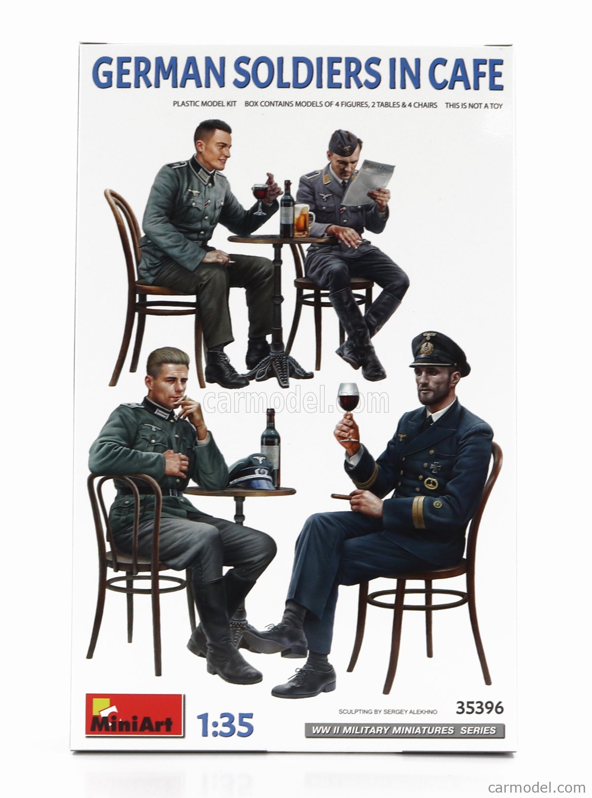 MINIART 35396 Scale 1/35 | FIGURES GERMAN SOLDIER MILITARY IN CAFE 1944