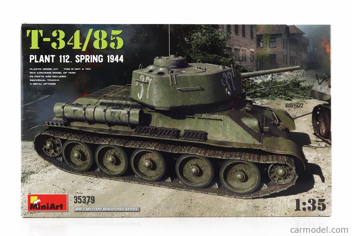 MINIART 35379 Scale 1/35 | TANK T34/85 PLANT 112 SPRING MILITARY 1944