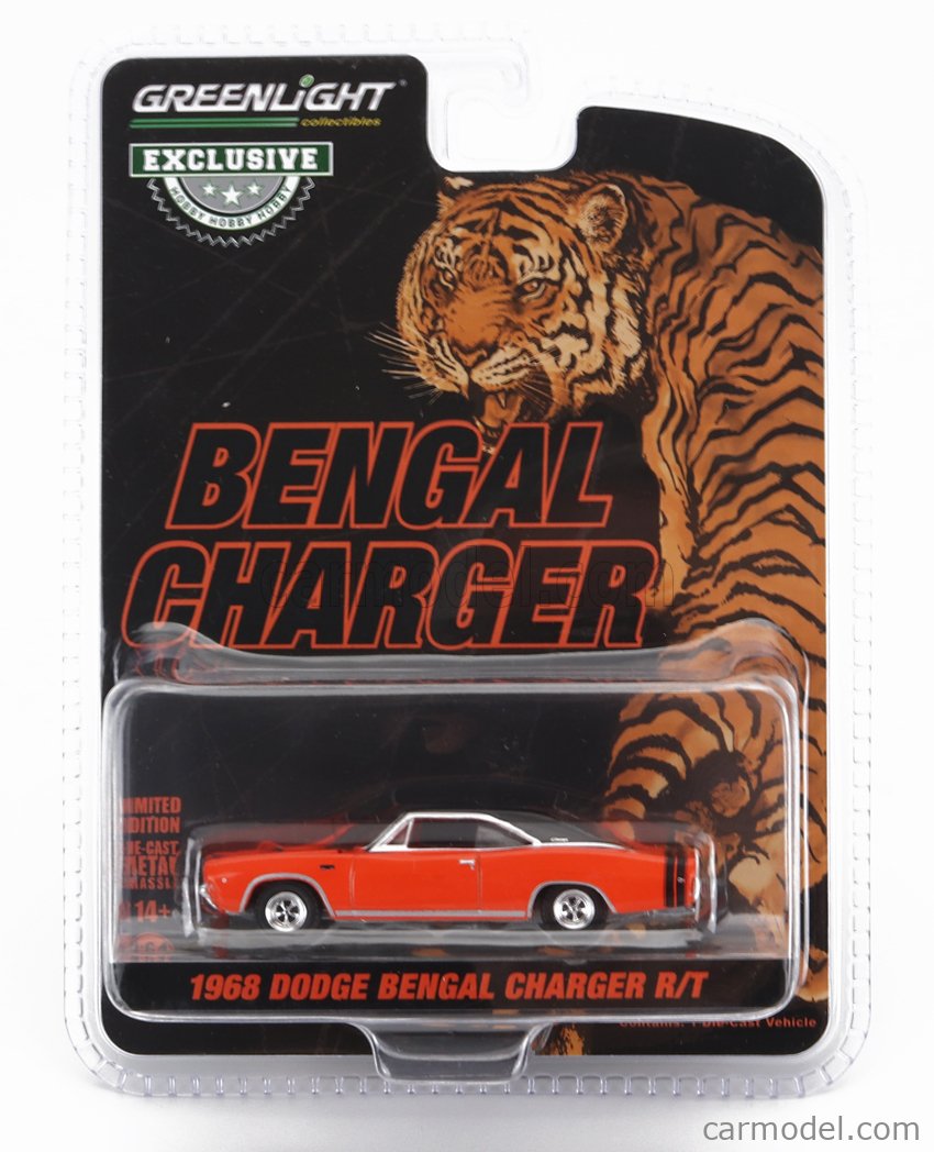 GREENLIGHT 30375 Scale 1/64 | DODGE CHARGER BENGAL R/T COUPE 1968 ...